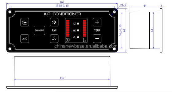 IP54 Van Rear HVAC Control Module Bus Climate Controller 24V 12V 4W